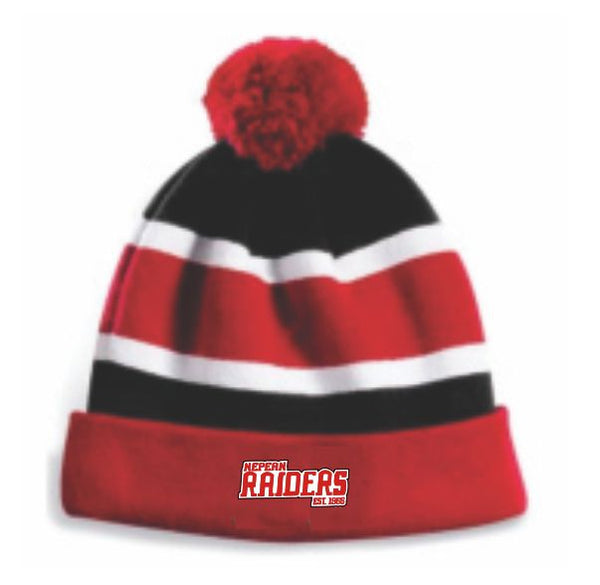 RAIDERS Embroidered Striped Pom Pom Toque – Pro2Col